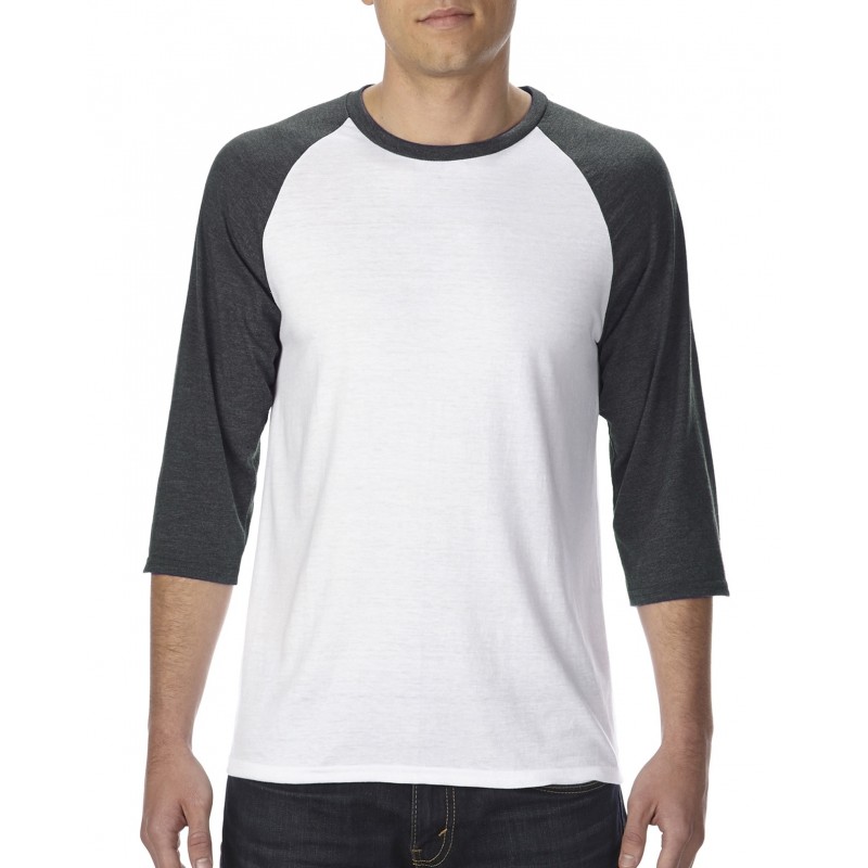 Adult 6755 Tri Blend 3/4 Sleeve Raglan Tee